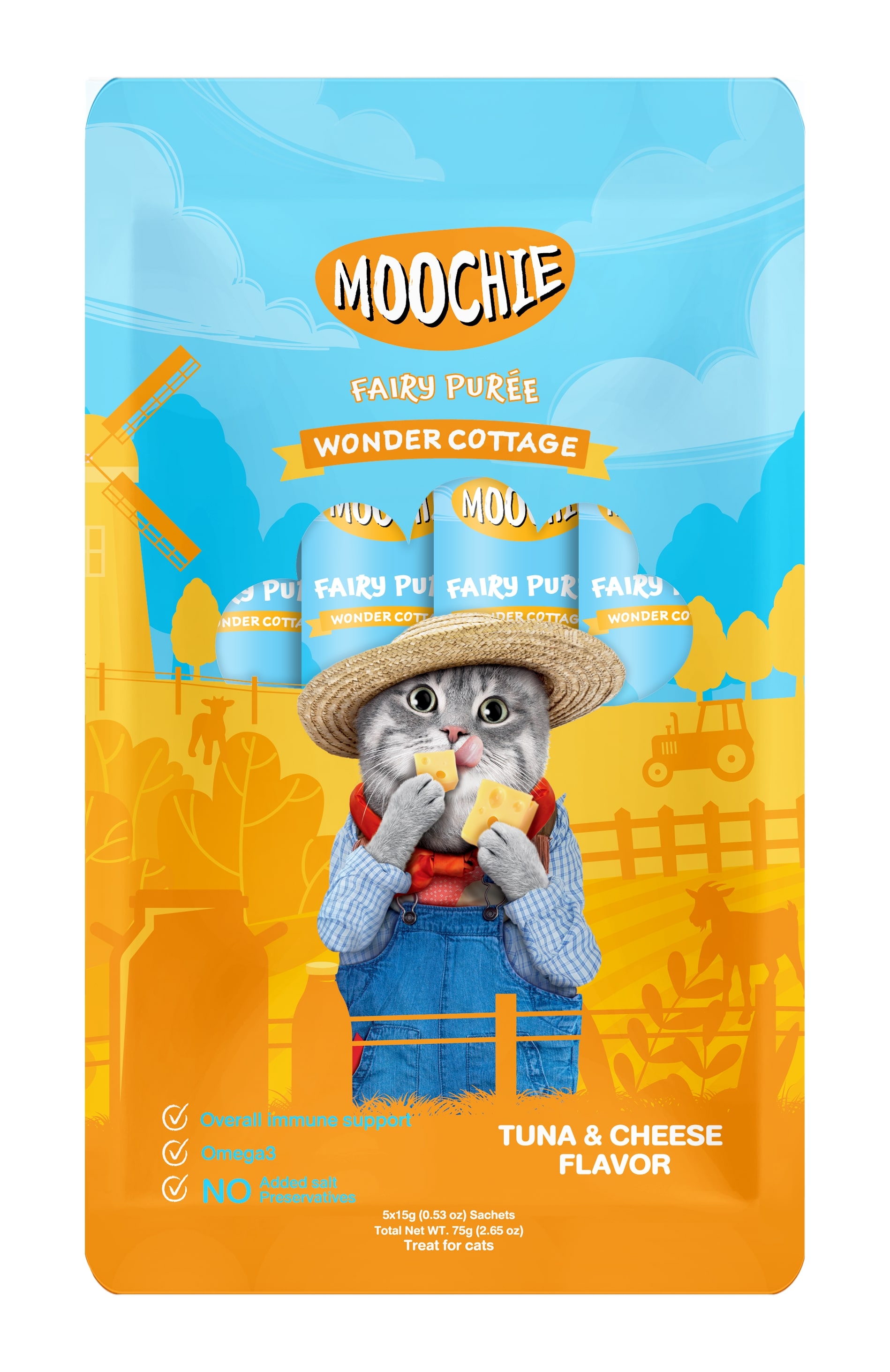 Moochie Wonder Cottage Tuna & Cheese Flavor 15g pouch