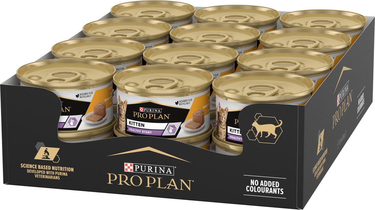 Purina Pro Plan Kitten Healthy Start Wet Cat Food Mousse Chicken 85g ...